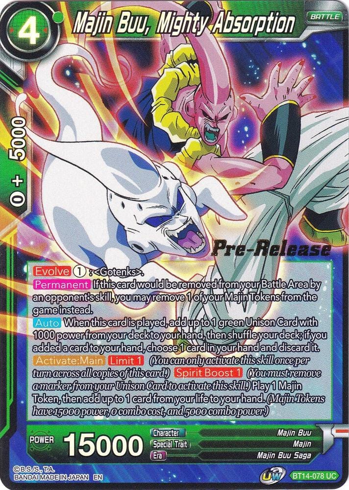 Majin Buu, Mighty Absorption - Cross Spirits Pre-Release – Afkstore.cl