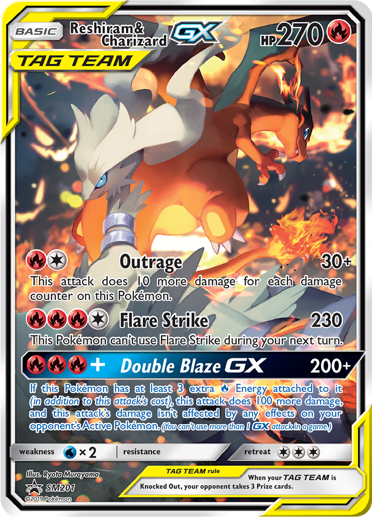 Reshiram & Charizard GX - SM201 – Afkstore.cl