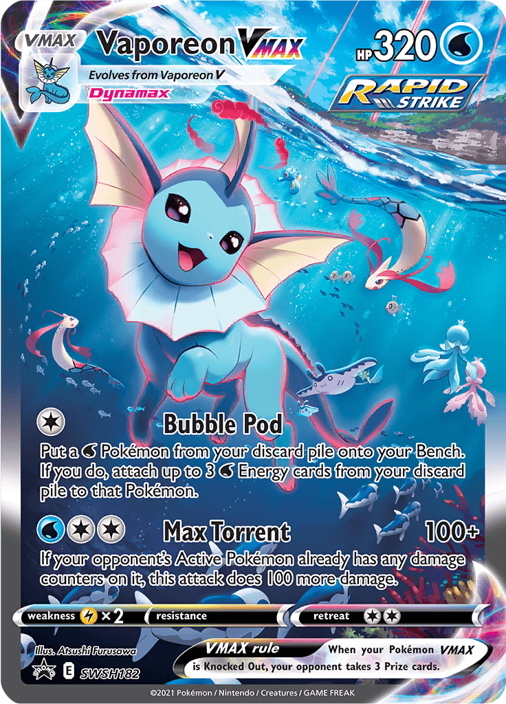 Vaporeon VMAX - SWSH182 – Afkstore.cl