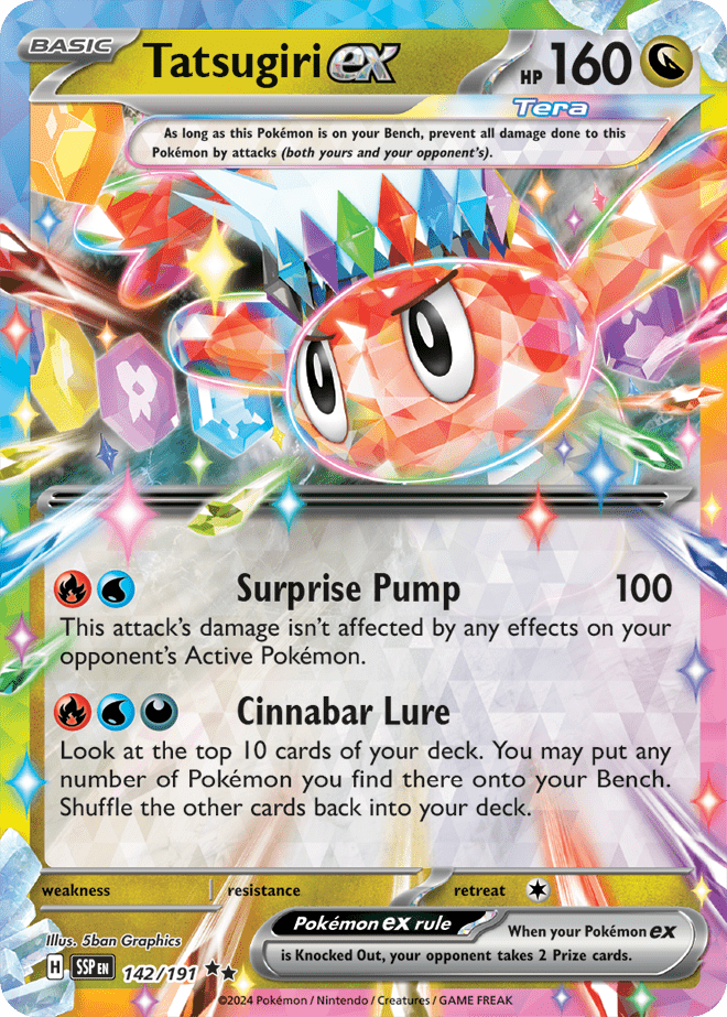 Tatsugiri Ex - 142/191 | Surging Sparks – Afkstore.cl